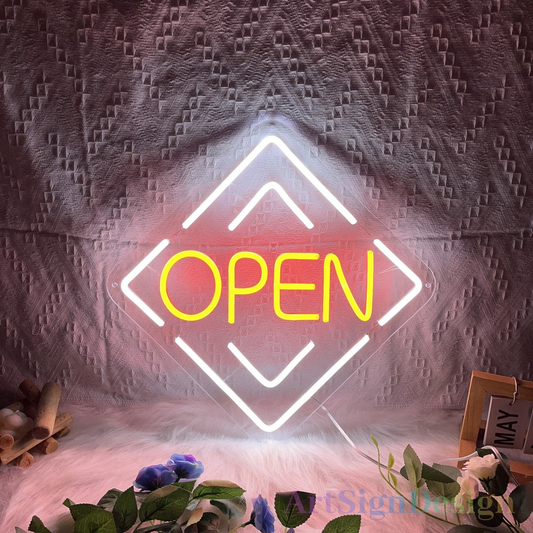 Neon Open Sign,hineon LED OPEN Neon Sign for Business Store,open ...