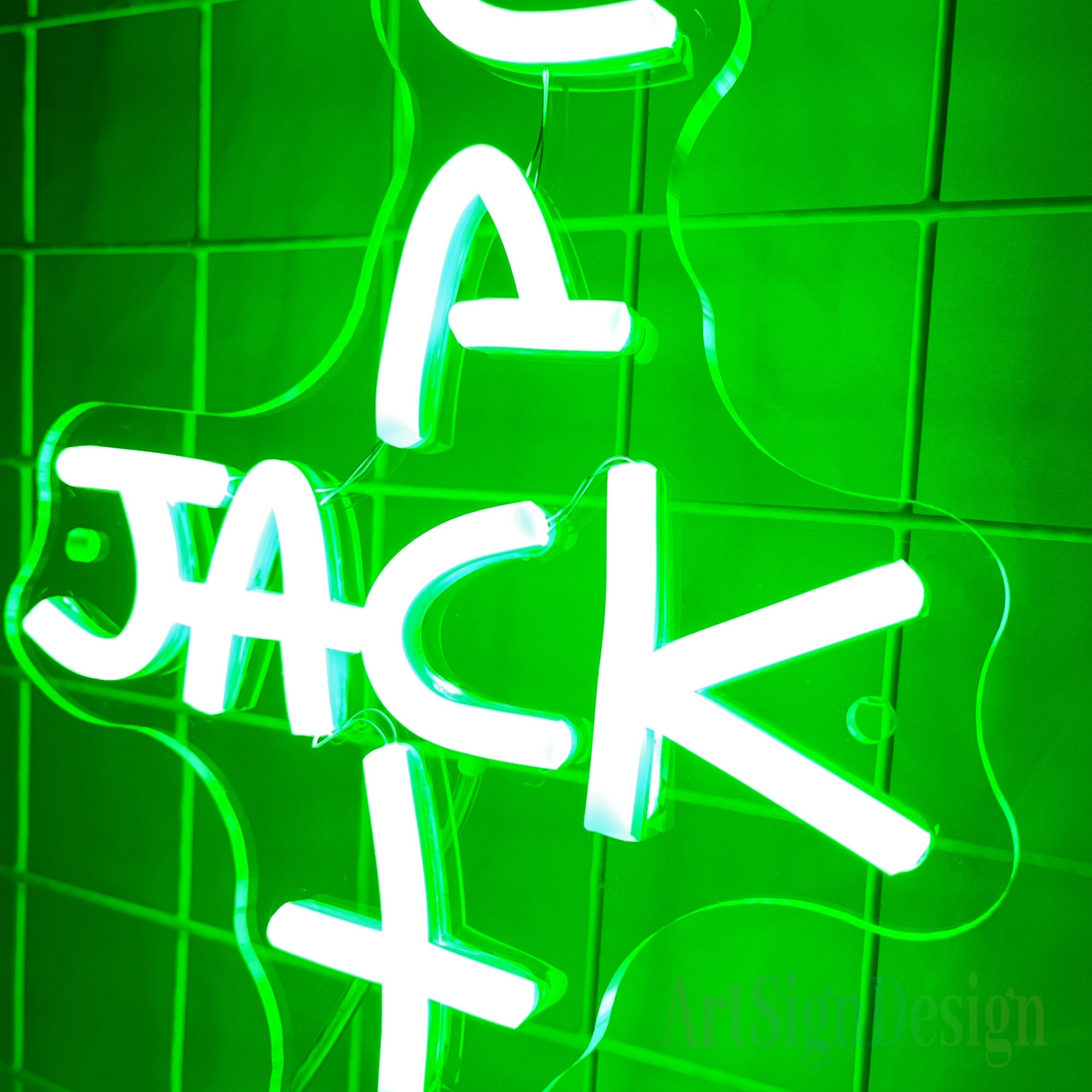 Neon Sign Wall Decor, Cactus Jack Neon Sign, Neon Sign Light, Neon Wall ...
