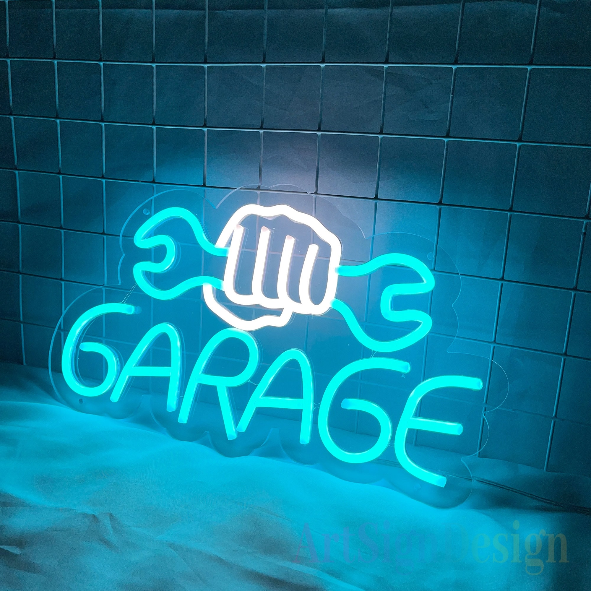 Custom Garage Neon Sign, Personalized Workshop Sign Car Sign, Garage ...