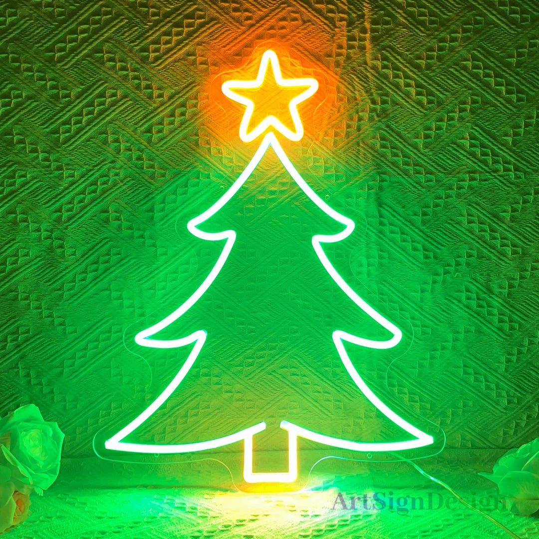 Christmas Tree Neon Sign, Christmas Tree LED Neon Light ,christmas ...