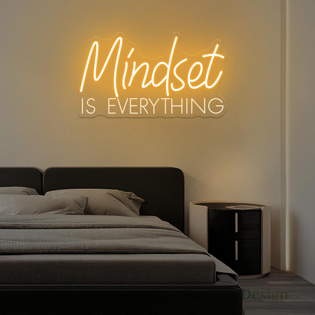 Mindset is Everything Neon Sign | Gym & Home Motivational LED Wall ...