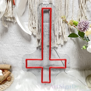 Cross Neon Sign, USB Cross Led Sign, Cross Jesus Neon Sign, Christian ...