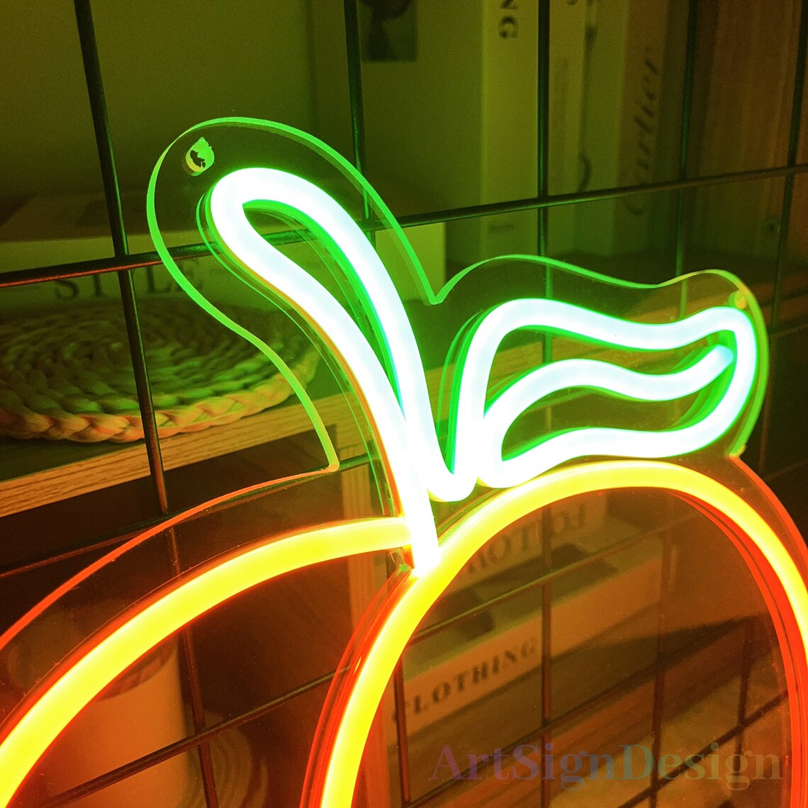 Peach Neon Sign, Peach Led Sign, Peach Wall Decor, Peachy Sign, Peach ...