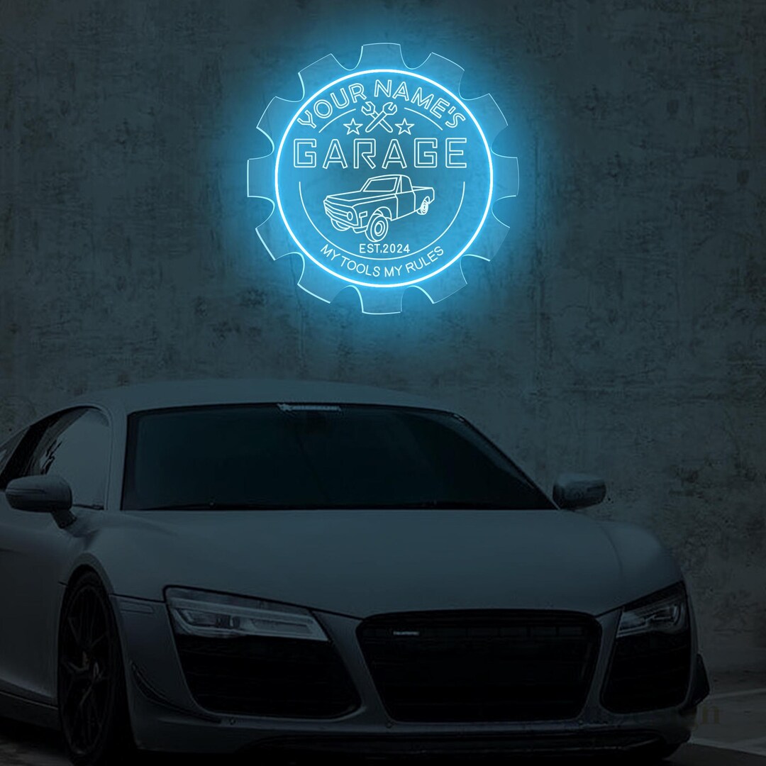Custom Garage Neon Signs,garage Sign,personalized Light up Garage Signs ...