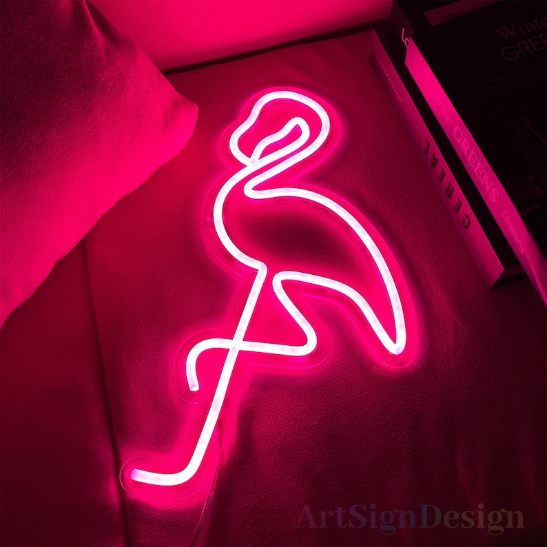 Custom Flamingo Neon Sign, Flamingo Wall Sign, Animal Neon Sign, Neon ...