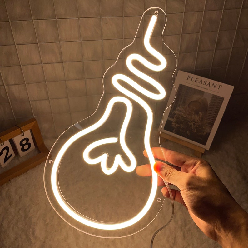 Light Bulb Neon Sign, Light Bulb Decoration, LED Neon Light Decoration ...