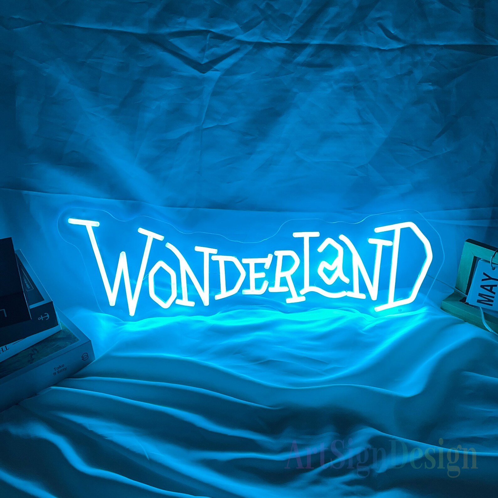 Custom WONDERLAND Neon Sign, Neon Sign Bedroom Led Lights, Party Decor ...