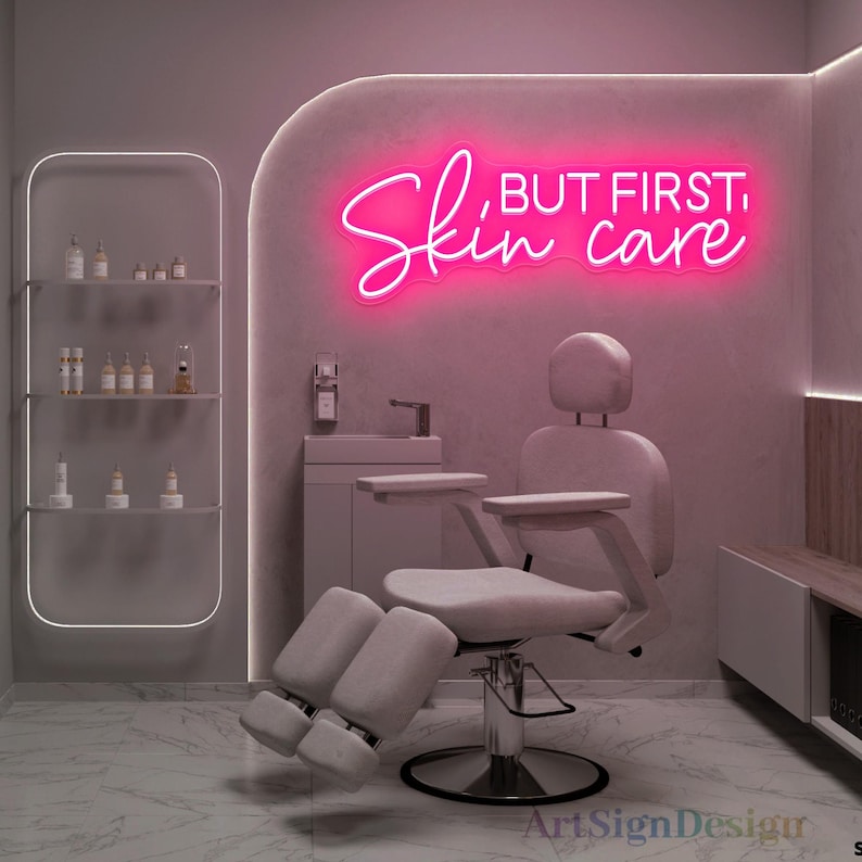 But First Skin Care Neon Sign,custom Beauty Salon Neon Sign,skincare ...