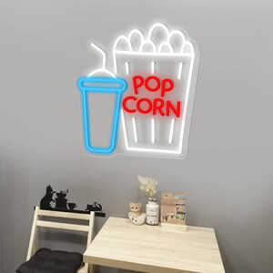 Popcorn Neon Sign,popcorn Led Light,popcorn Neon Light,cola LED Neon ...