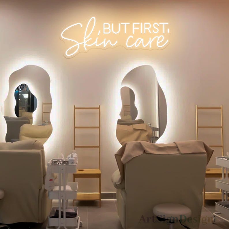 But First Skin Care Neon Sign,custom Beauty Salon Neon Sign,skincare ...