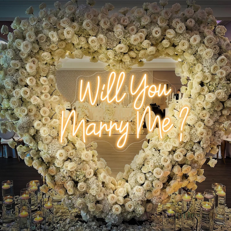 Will You Marry Me Neon Sign Custom Neon Sign Wedding Led Light Wedding ...