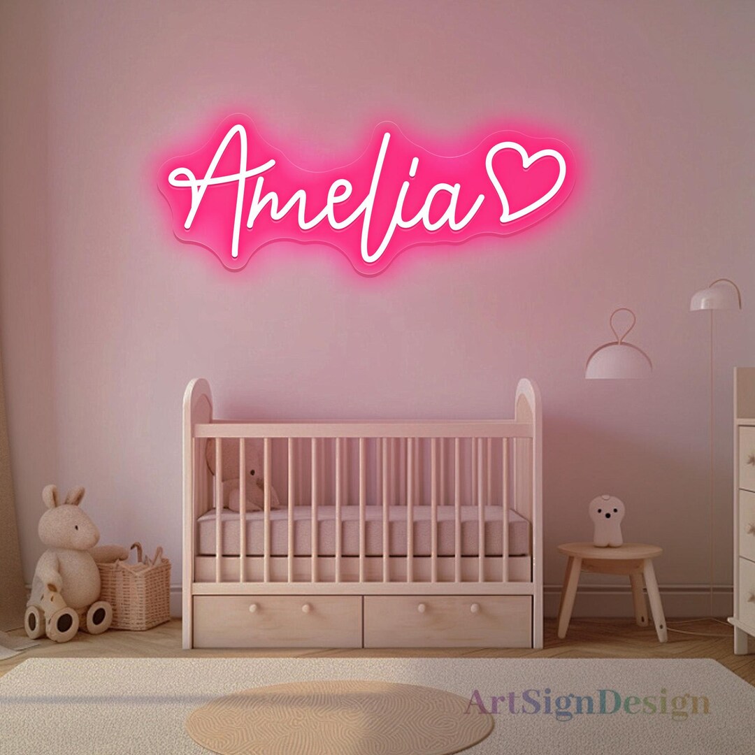 Custom Name Neon Sign for Kids Room, Nursery Room Sign Deocr, Neon Sign ...