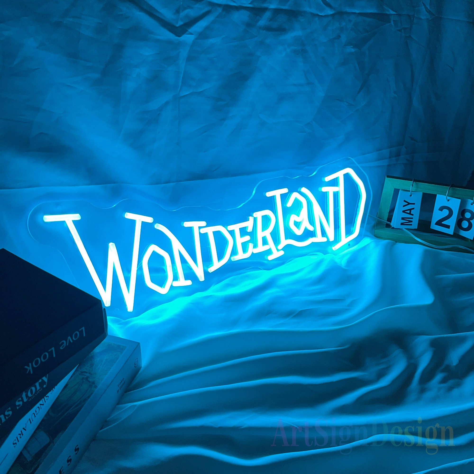 Custom WONDERLAND Neon Sign, Neon Sign Bedroom Led Lights, Party Decor ...