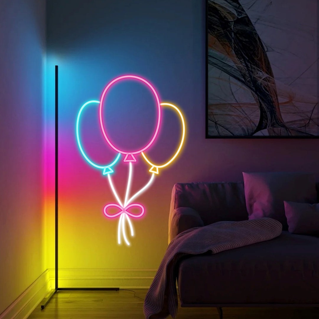 Balloon Neon Sign, Nursery Decor, Balloon Wall Decor, Neon Sign for ...