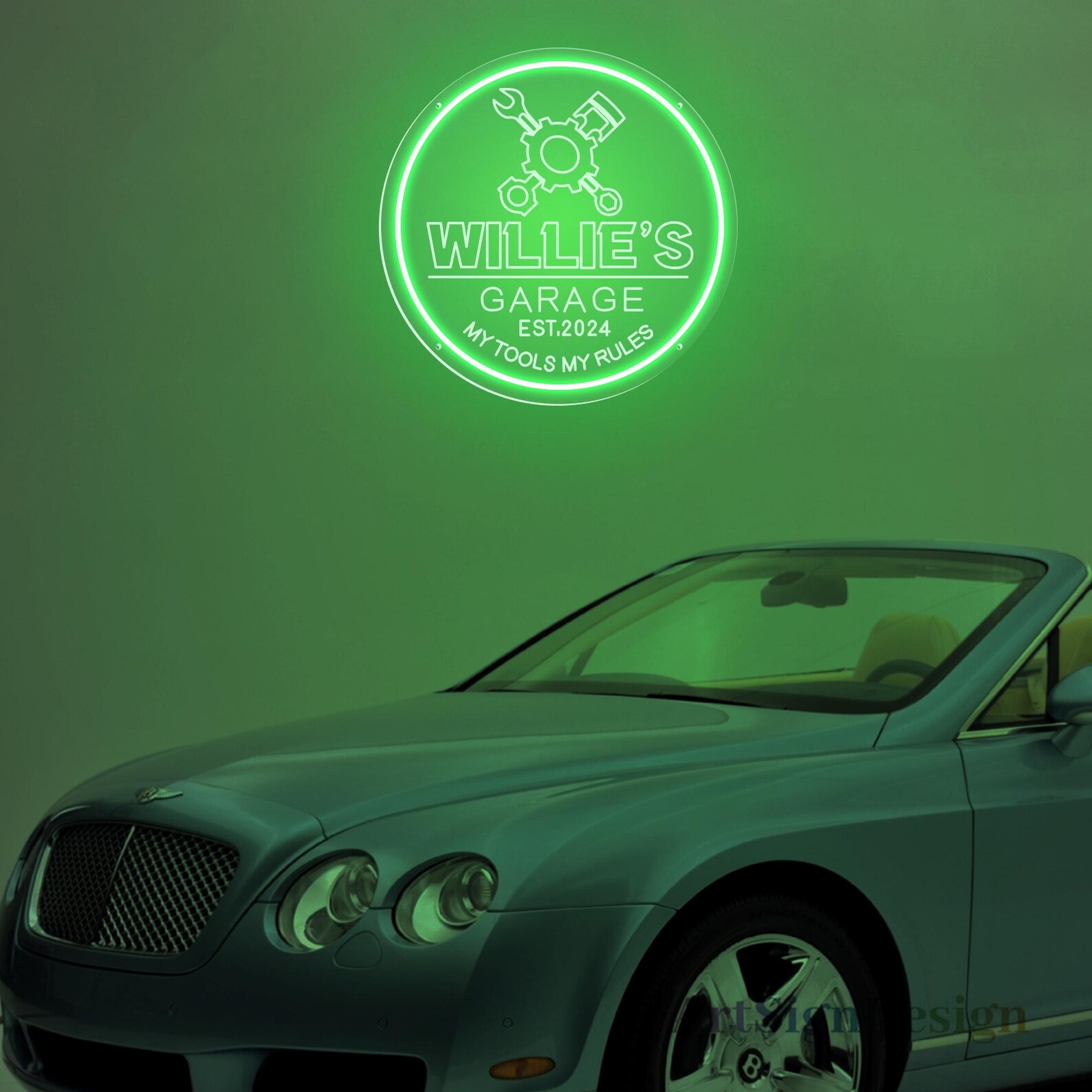 Custom Garage Neon Signs,garage Sign,personalized Light up Garage Signs ...