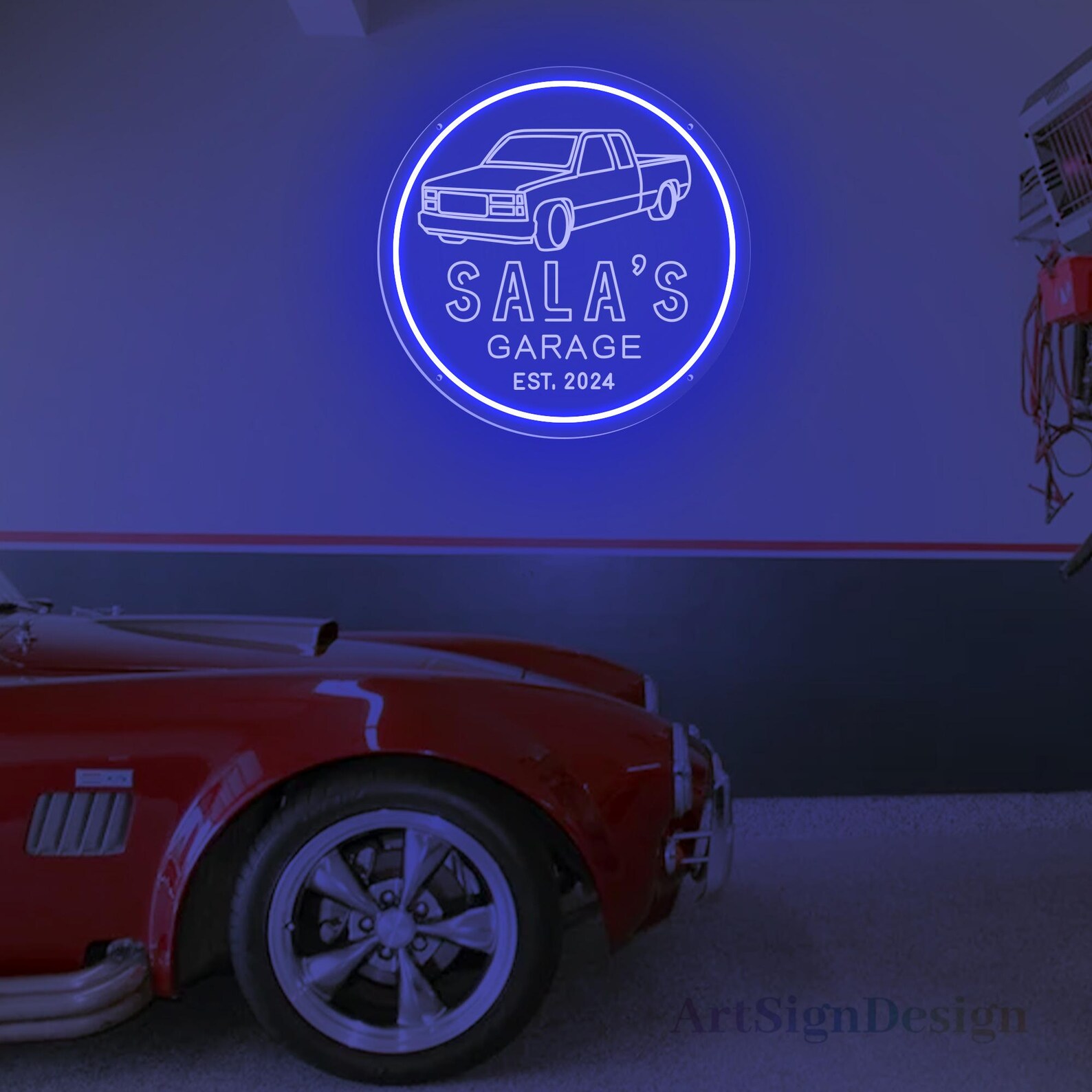 Custom Garage Neon Signs, Garage Sign,personalized Light up Garage ...
