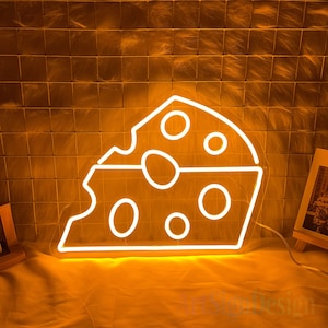Cheese Neon Sign, Kitchen Wall Decor , Custom Dining Decor, Handmade ...