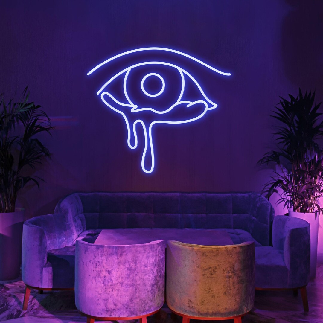 Evil Eye Neon Sign Wall Art Decor , Eye Tear Neon Sign , Eye Neon Sign ...