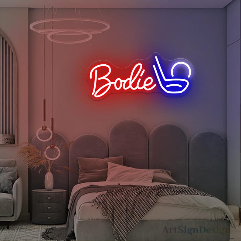Custom Sport Ball Name Neon Sign, Kid Room Decor, Rugby/boxing ...
