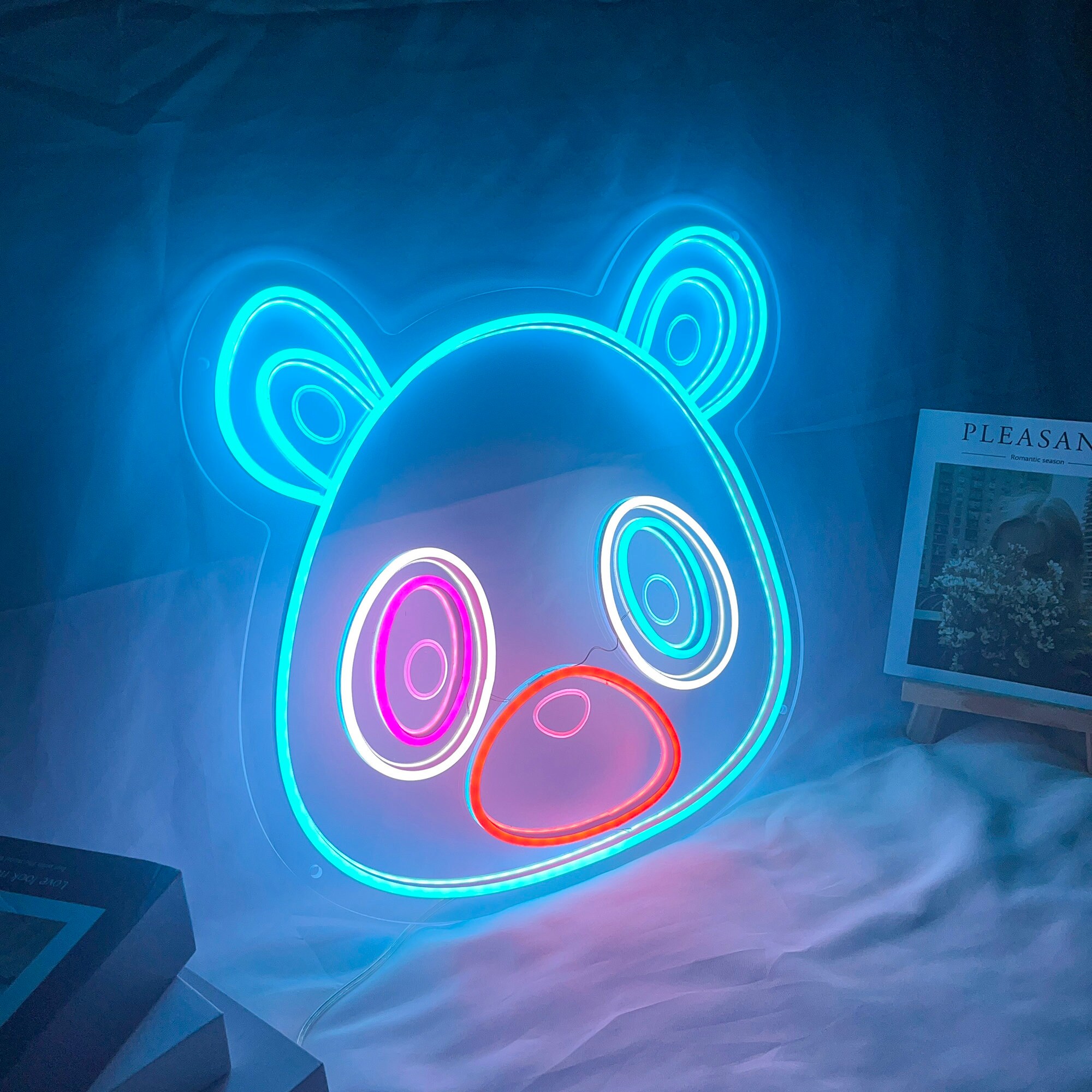 Bear Neon Signs, Graduation Bear Signs, Home Room Wall Decor, Kids Room ...