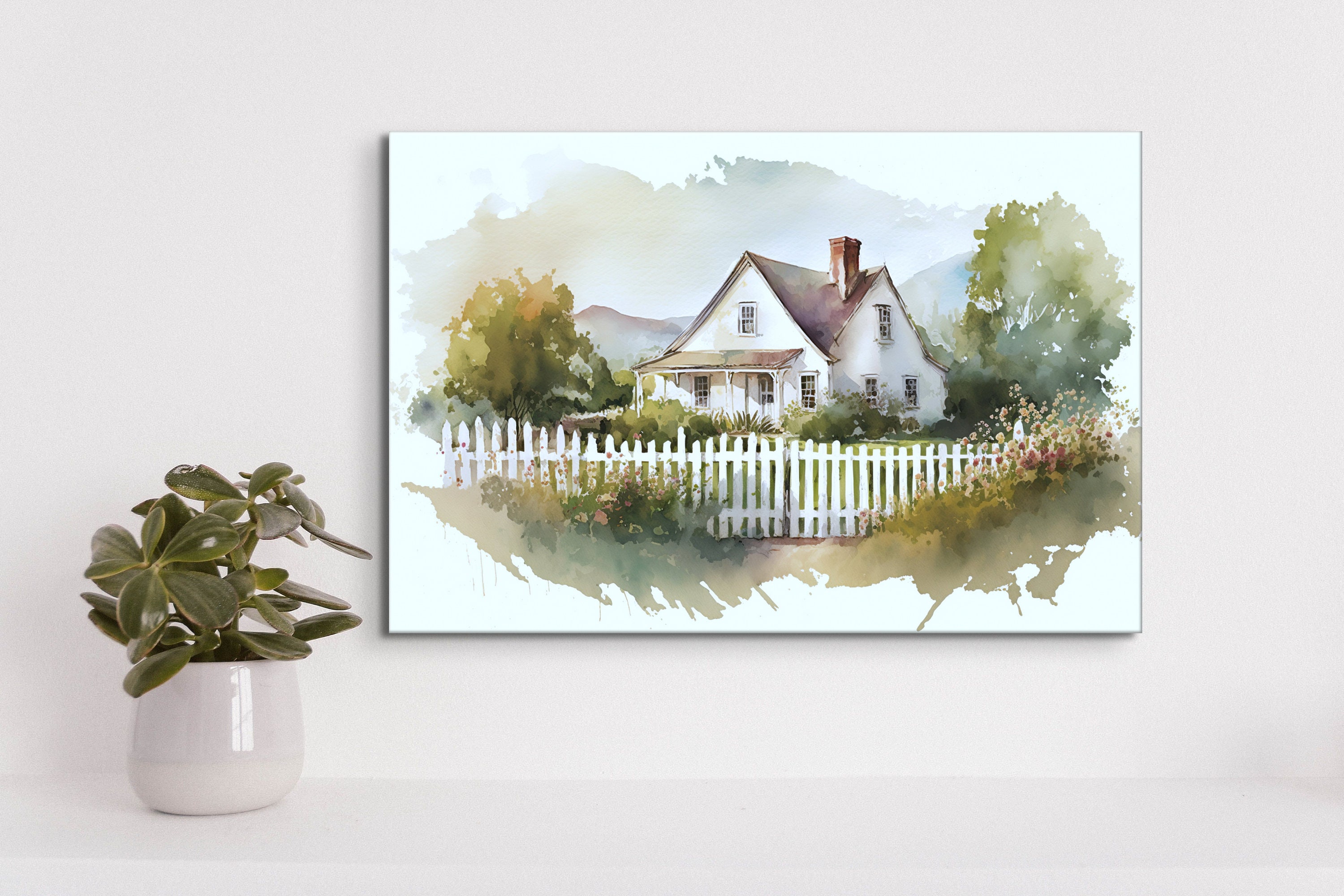 Cozy Spring Cottage Rustic Print Flowers Farmhouse Cottage - Etsy