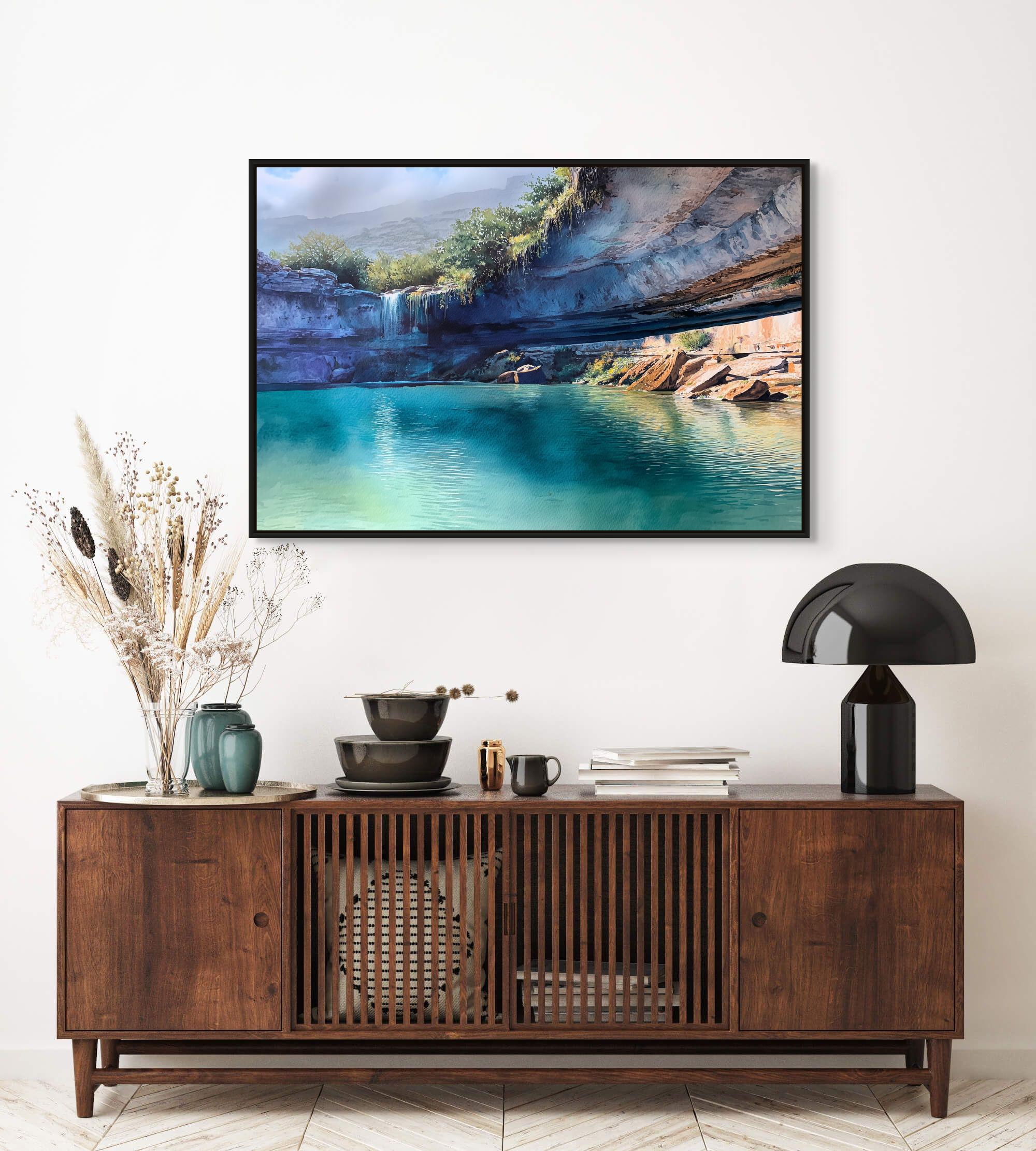 Texas Hill Country Waterfall Wall Art • Hamilton Pool Preserve Nature ...