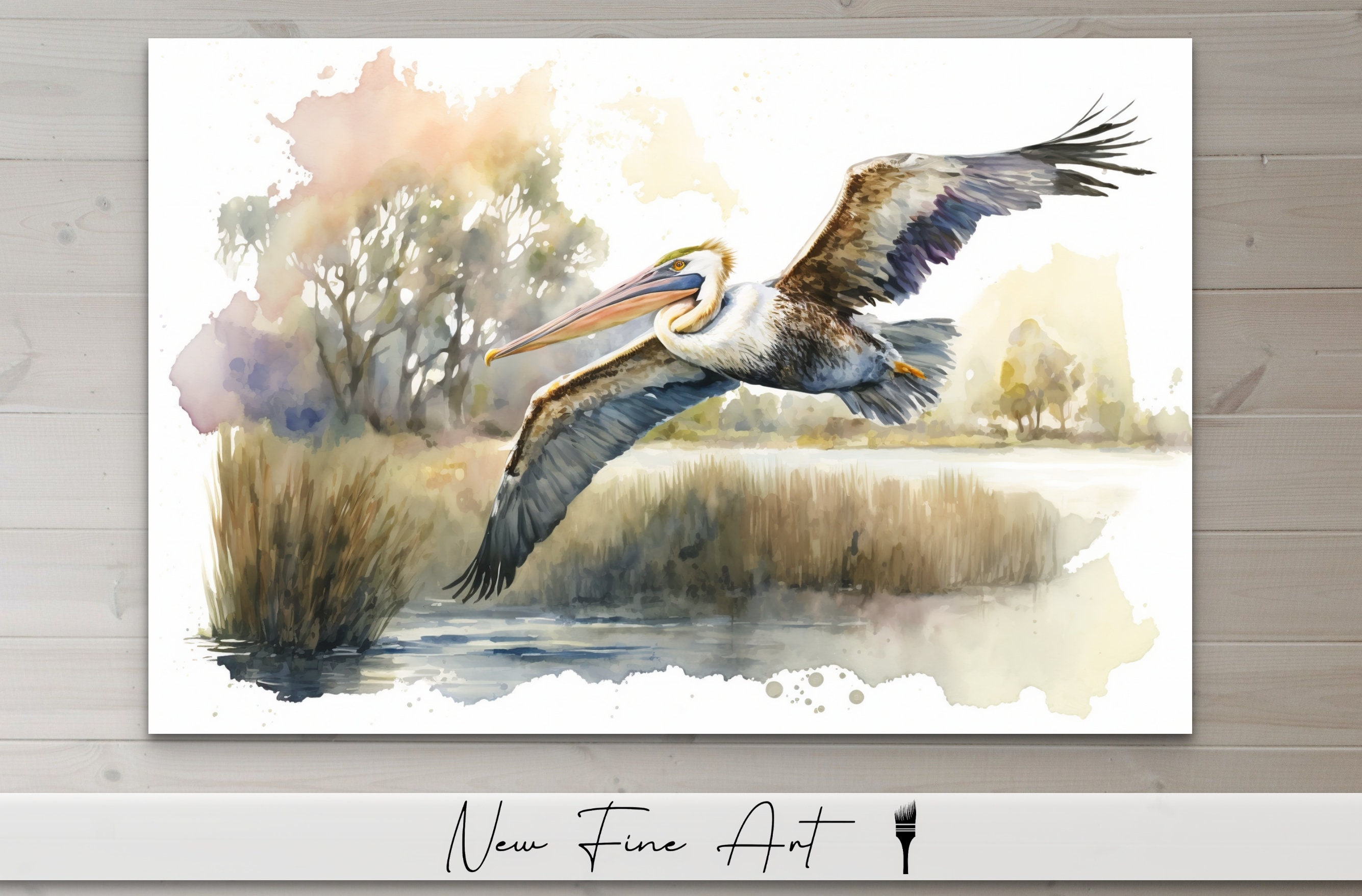 Watercolor, Pelican, Coastal Art, Bayou, Louisiana Wall Art, Coastal ...