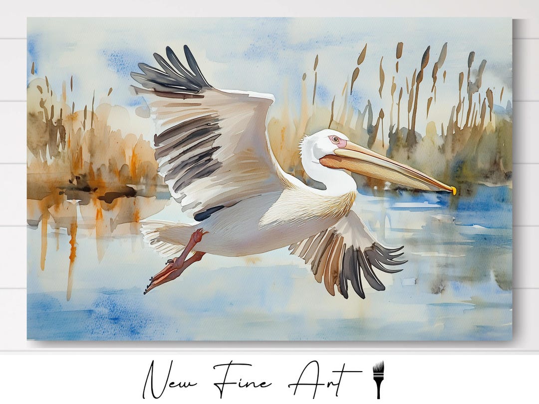 Watercolor Pelican Art, Coastal and Bayou-inspired Wall Decor ...