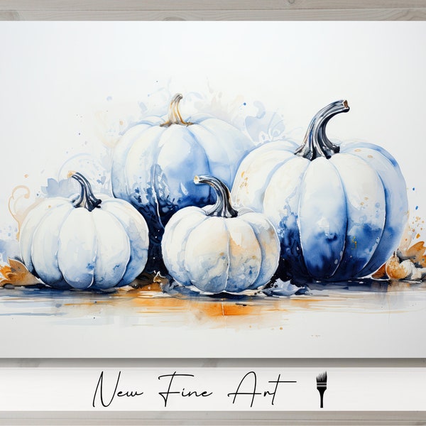 Blue and White Pumpkins - Etsy