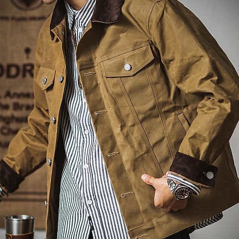 Handmade Waxed Canvas Trucker Jacket Waxed Canvas Jacket - Etsy