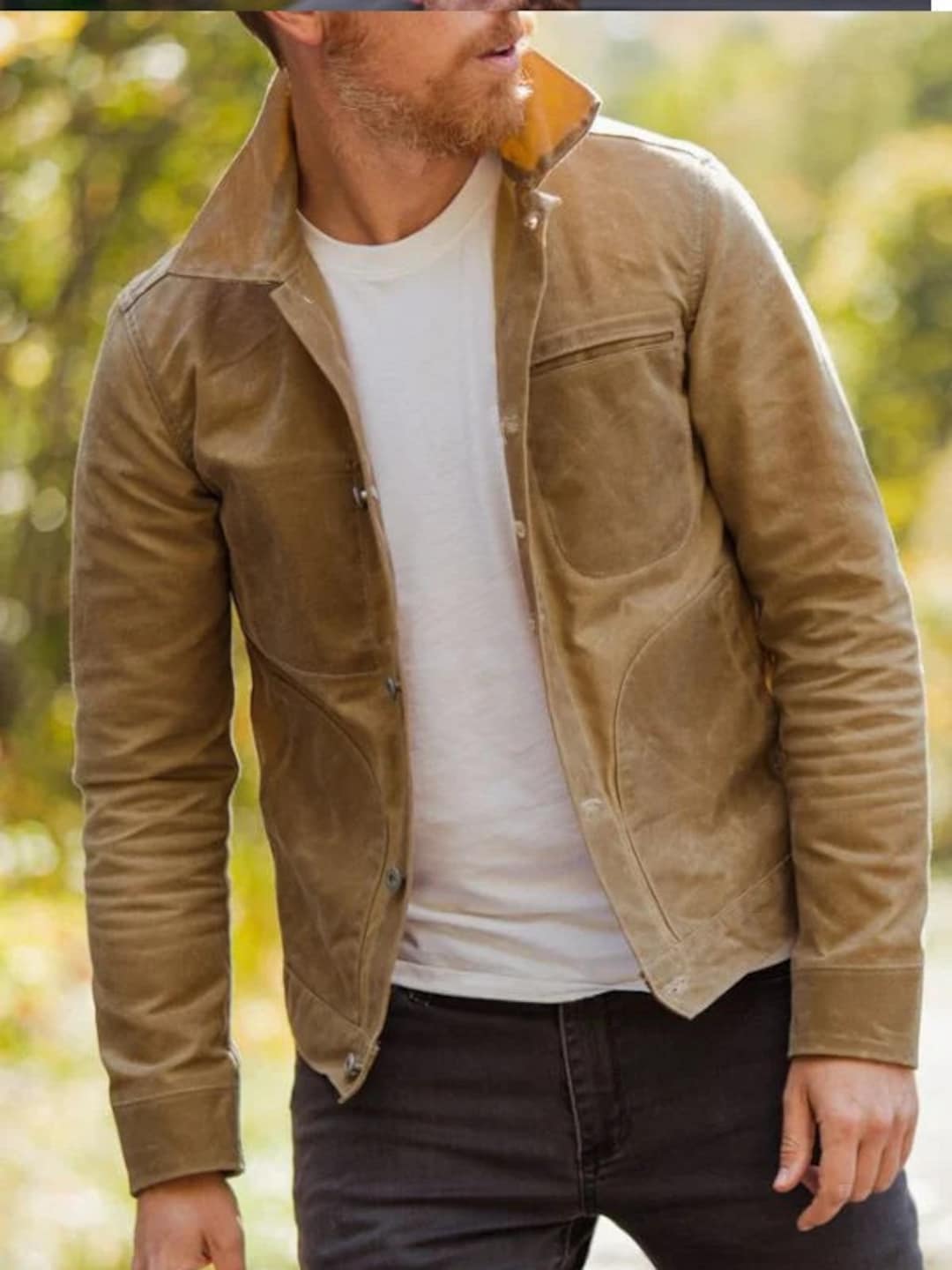 Handmade Waxed Canvas Jacket Slim Fit Oily Waxed Canvas - Etsy