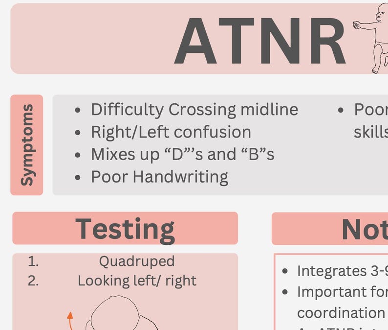 Primitive Reflex Integration SPT Charts - Etsy