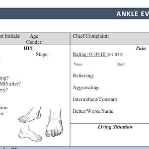 MSK Initial Evaluation Templates - Etsy