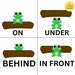 Frog & Log Positional Words Prepositions Activity PDF File - Etsy