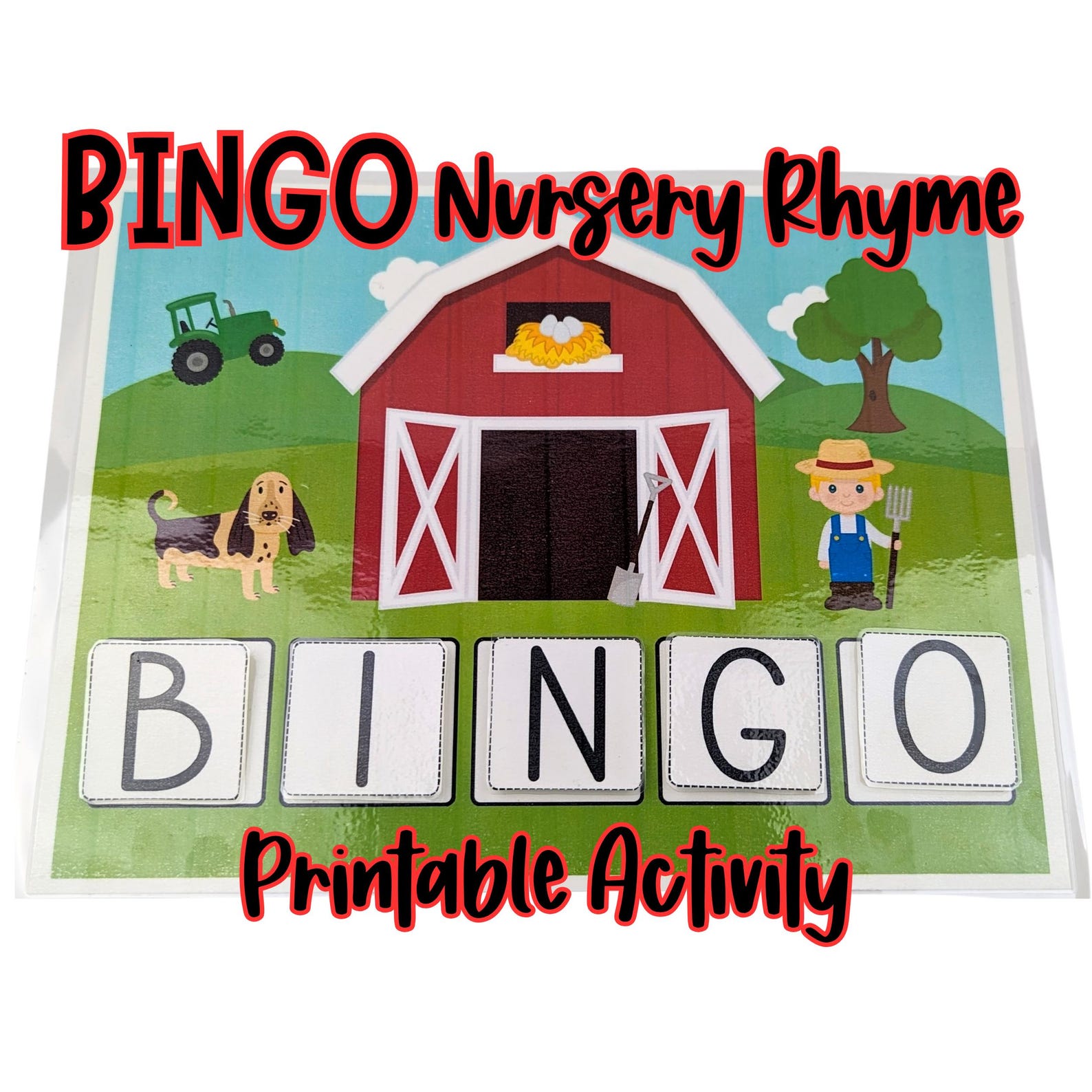 Bingo Nursery Rhyme Printable Activity - Etsy