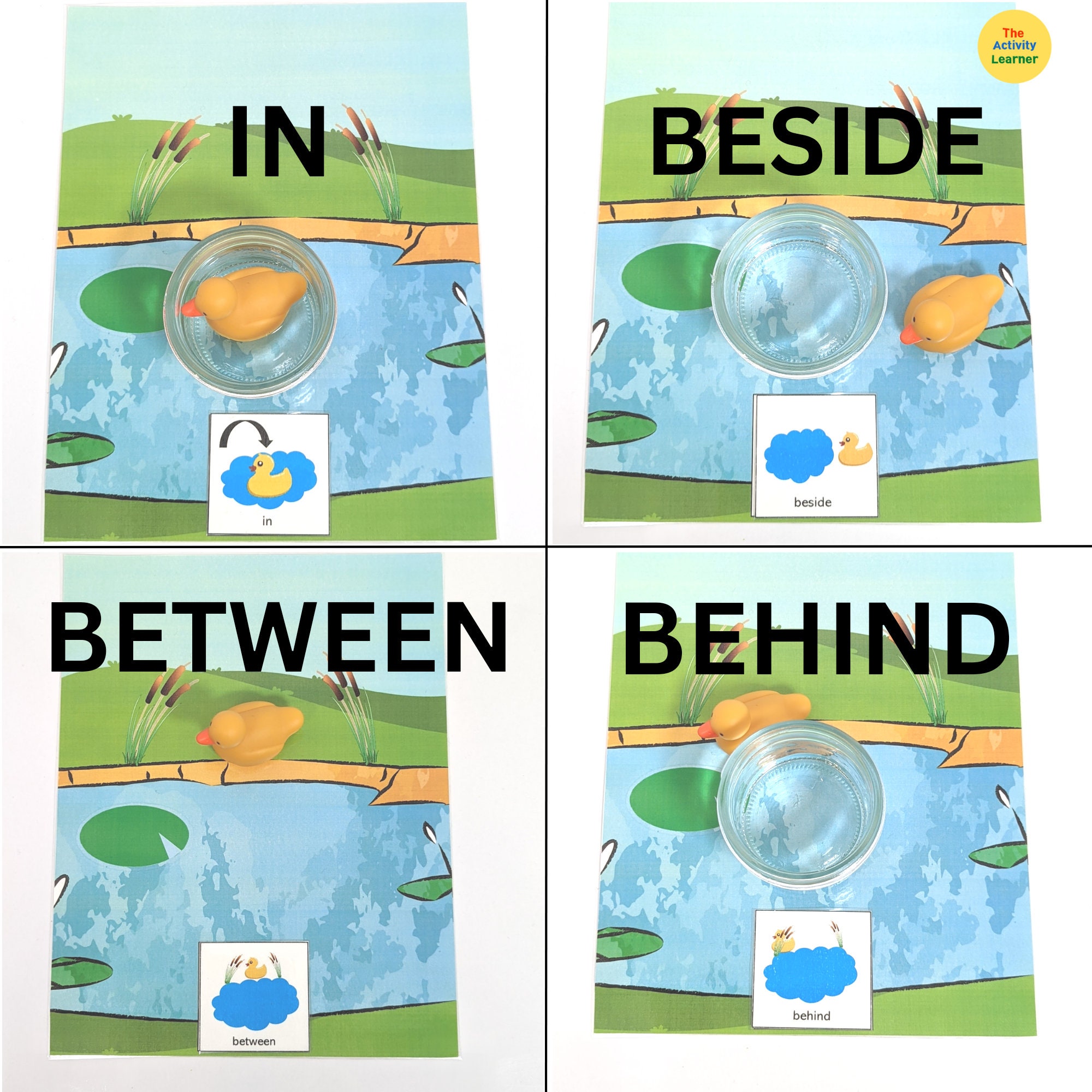 Duck & Pond Positional Words Activity PDF File - Etsy