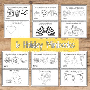 Kindergarten Printable Mini Books Bundle Seasons & Holidays - 14 Pdf's ...