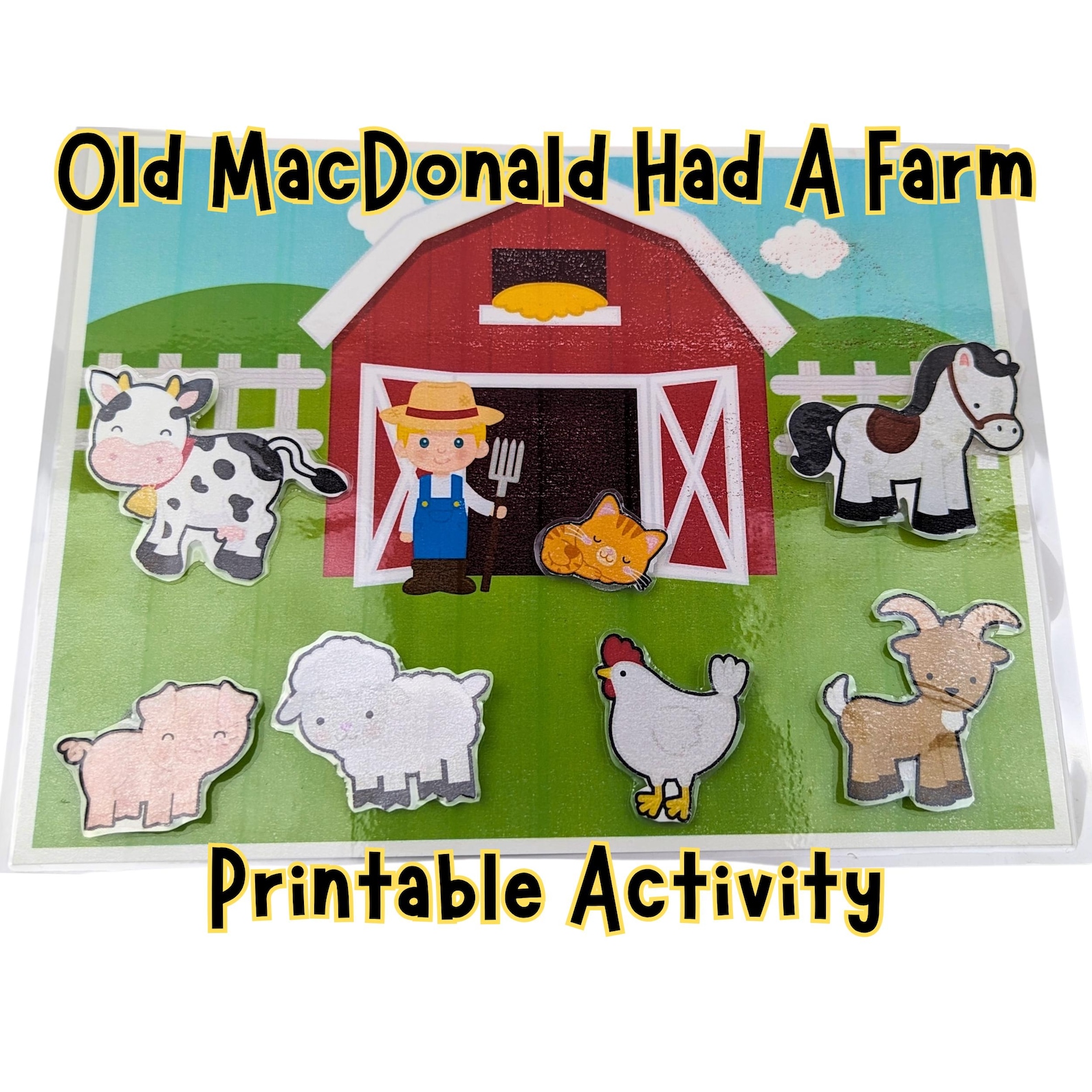 Old Macdonald Had A Farm Nursery Rhyme Printable Activity Toddler ...