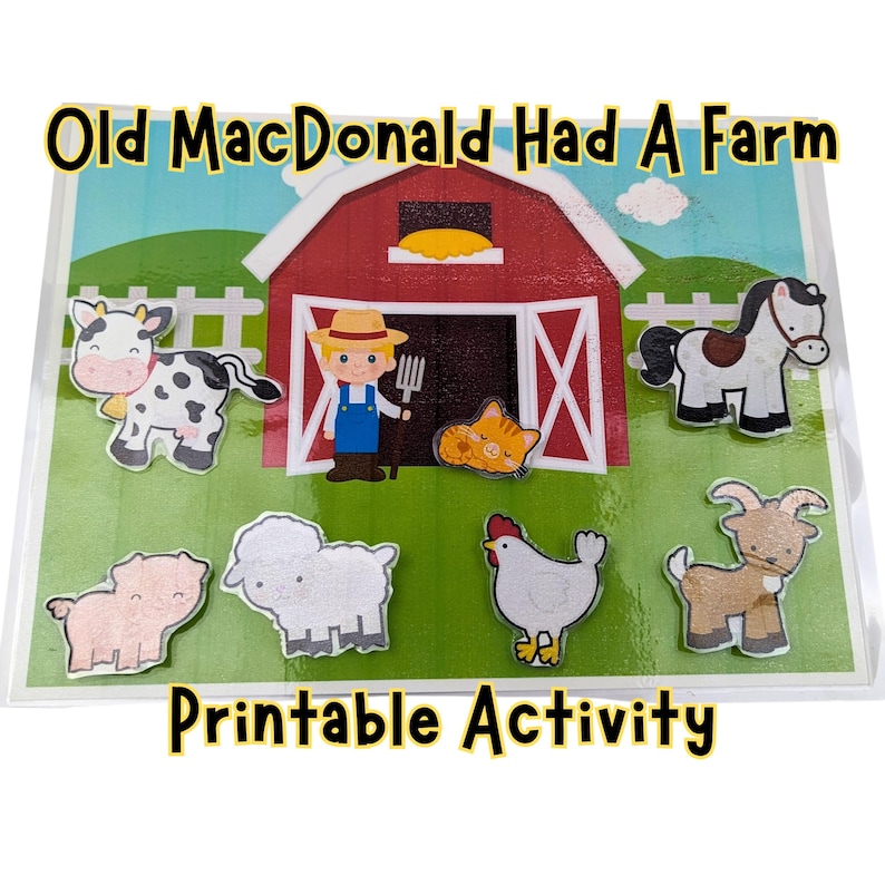 Old Macdonald Had A Farm Nursery Rhyme Printable Activity Toddler ...