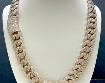 Heavy Solid 925 Sterling Silver Men's VVS1 Moissanite Diamonds Studded ...