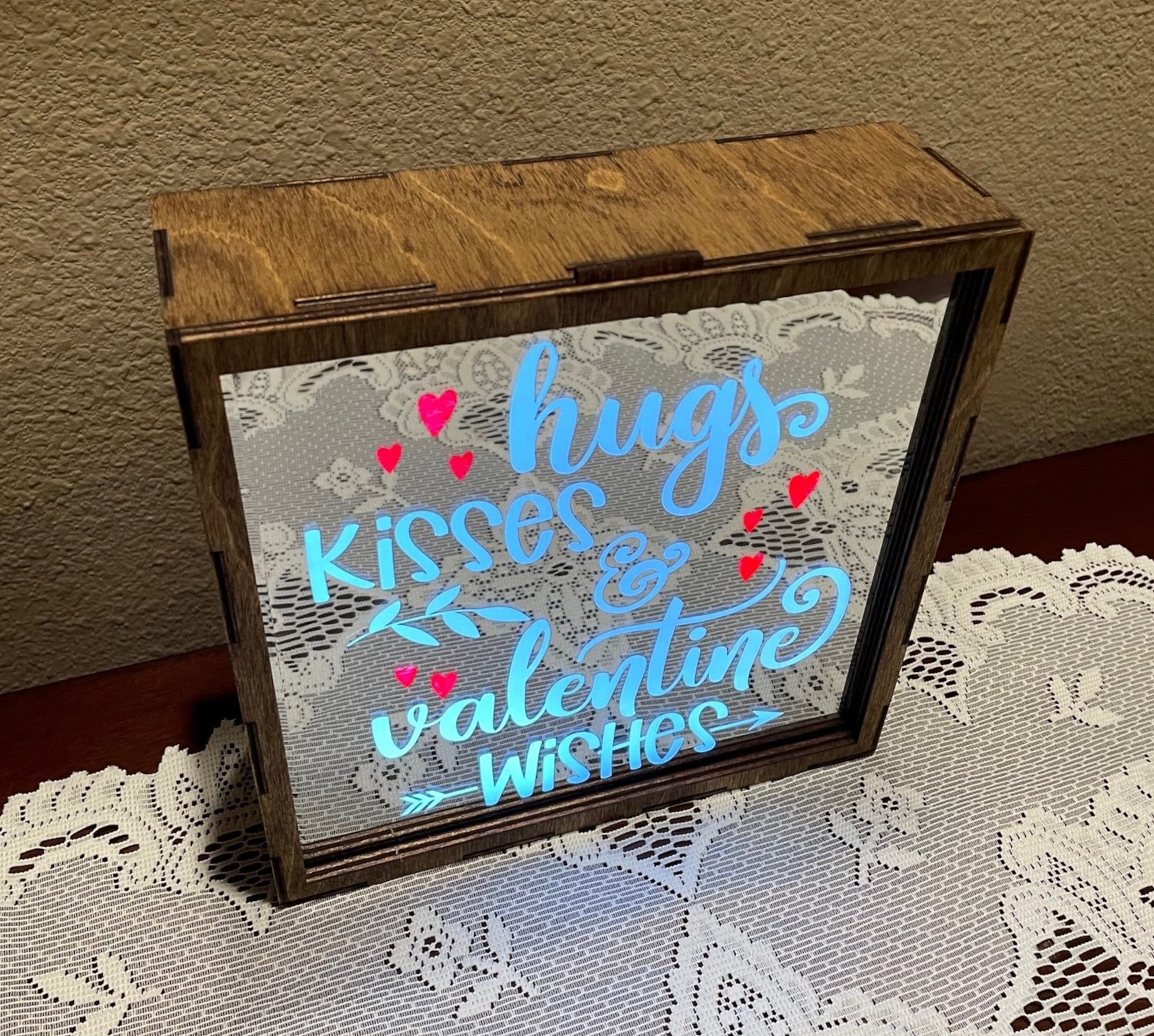 8"x8"x3", 3mm Wood, Lightbox, Shadow Box, SVG File, Mirror Box ...