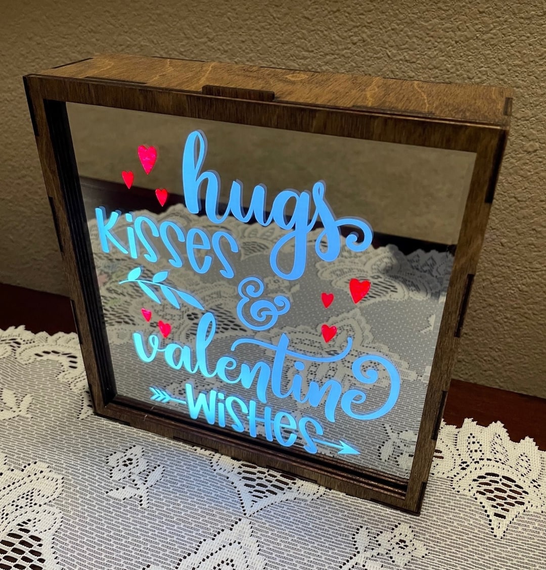 8"x8"x3", 3mm Wood, Lightbox, Shadow Box, SVG File, Mirror Box ...