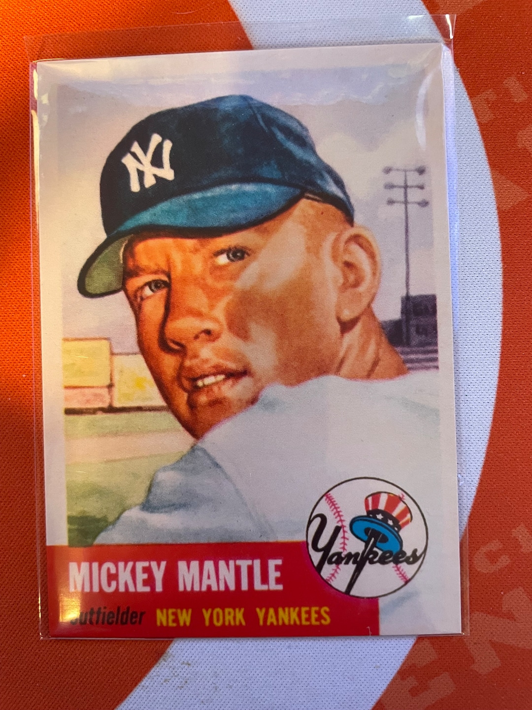Mickey Mantle 1953 TOPPS Reprint - Etsy
