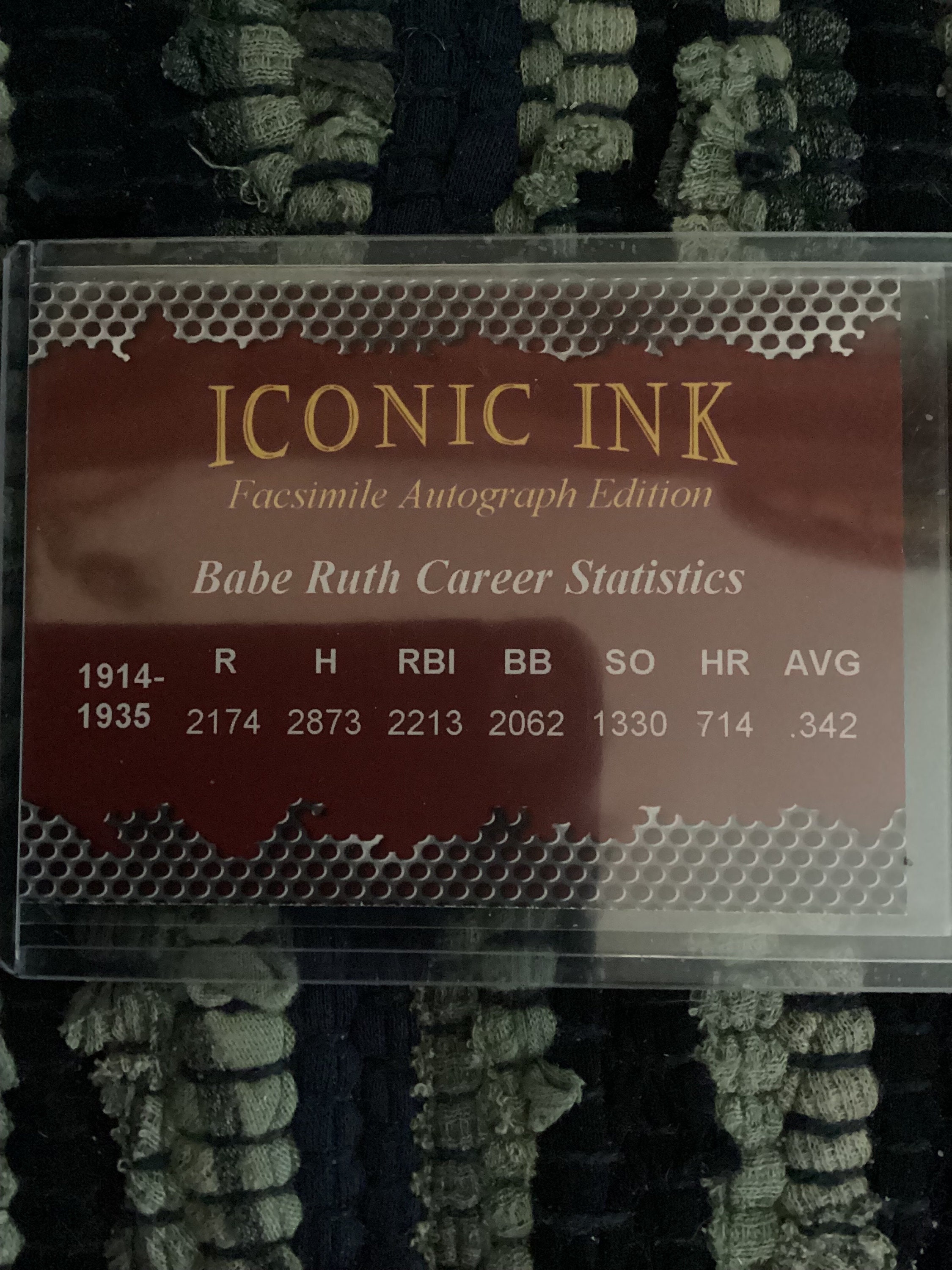 Babe Ruth 2019 Iconic Ink Facsimile Auto Edition - Etsy