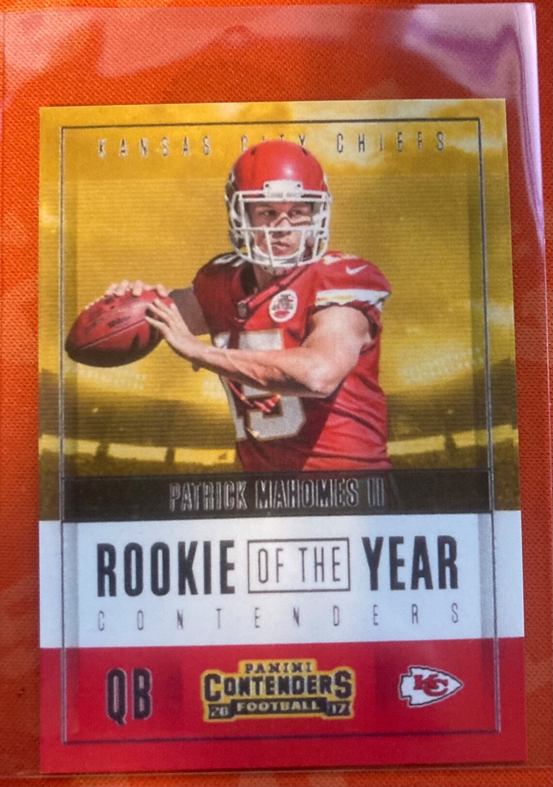 Patrick Mahomes Rookie of Year 2017 Panini CONTENDERS RC Mini REPRINT ...