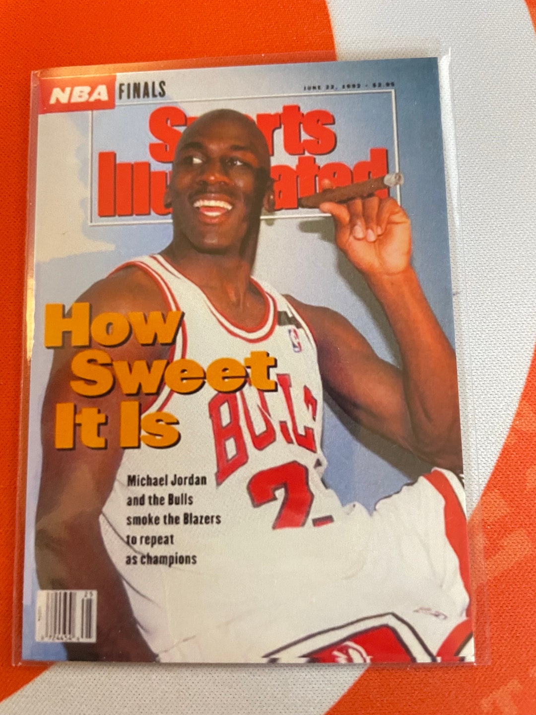 MICHAEL JORDAN BULLS Sports Illustrated Card How Sweet It Is - Etsy