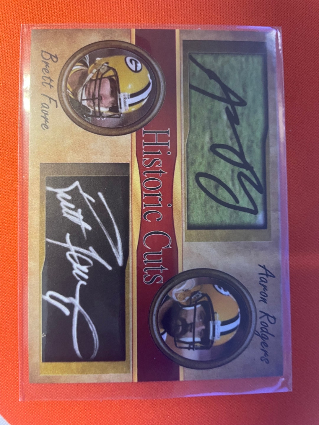 Aaron Rodgers and Brett Favre 2019 Historic Cuts Limited Edition Series ...