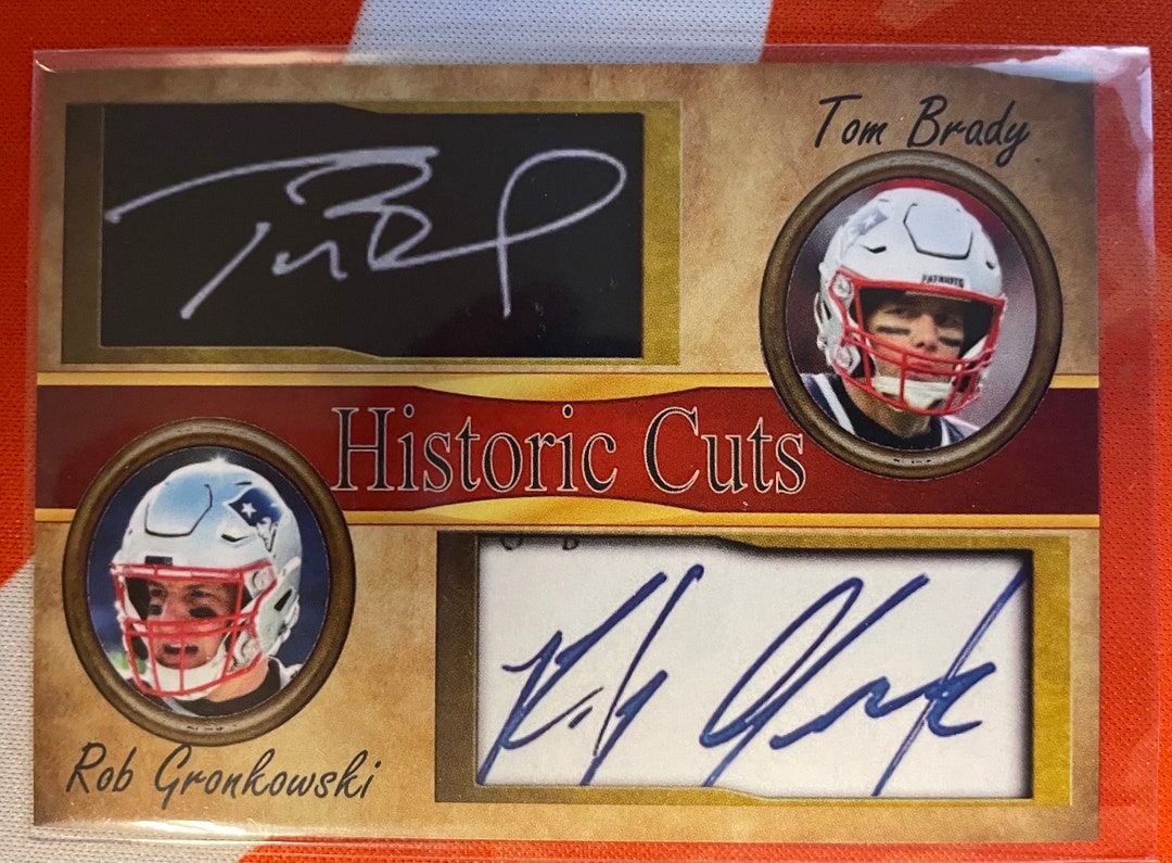 Tom Brady & Gronk Historic Cut Dual Facsimile Signatures - Etsy