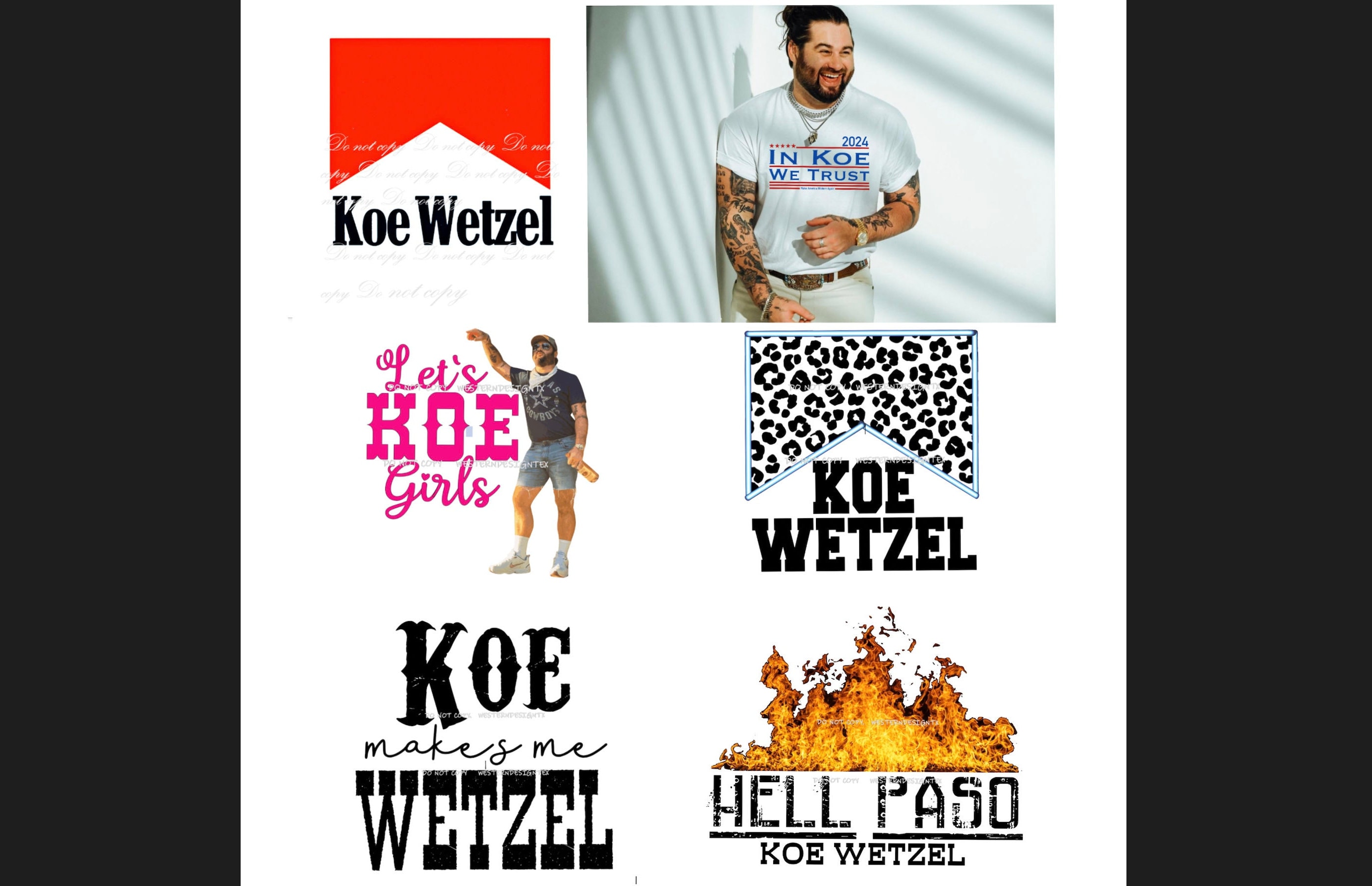 Koe Wetzel PNG Designs, Koe Png Files, Country Music PNG Bundle, Koe ...