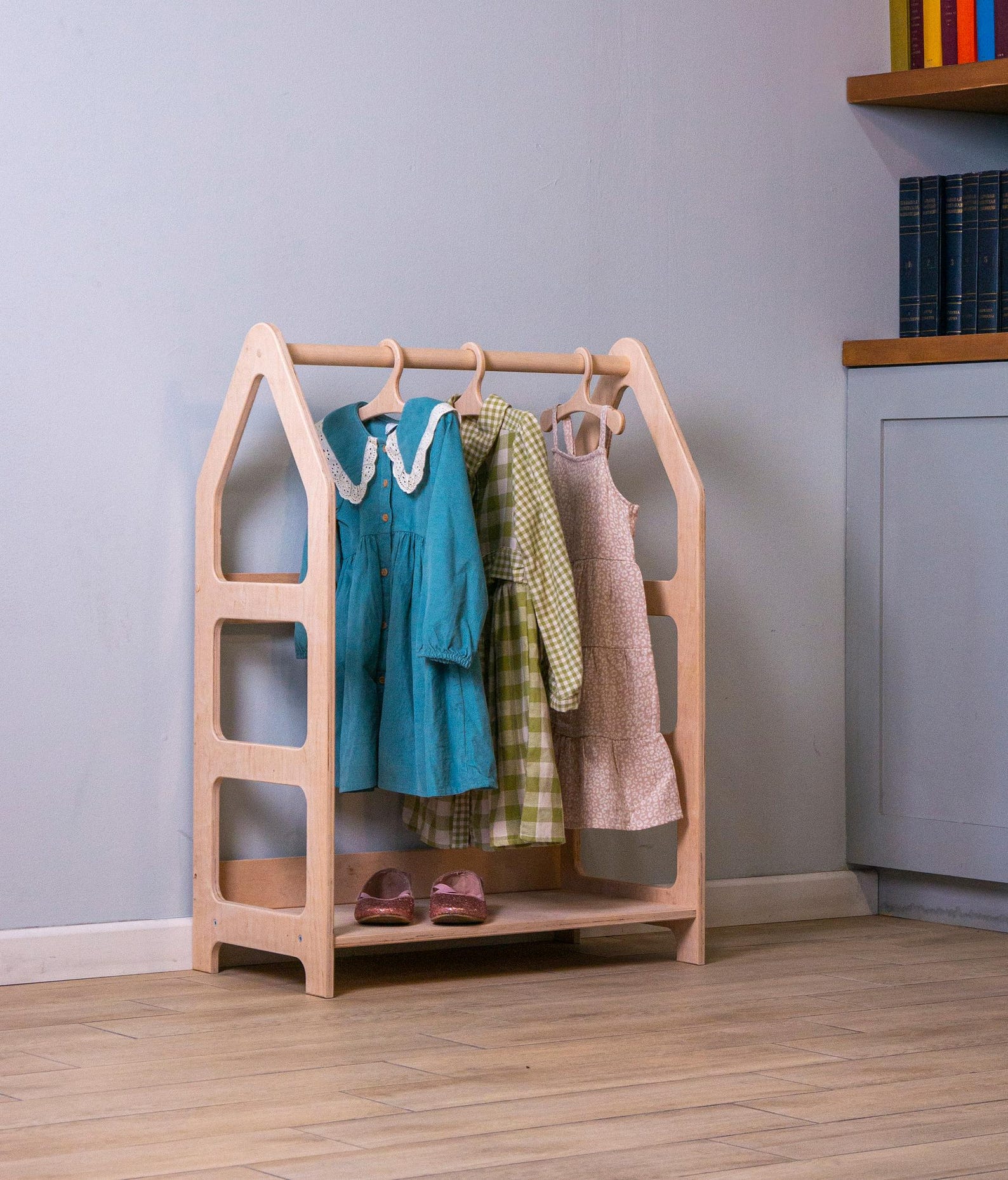 Clothing Rack, Children Montessori Wardrobe, Toddler Wardrobe Clothing ...